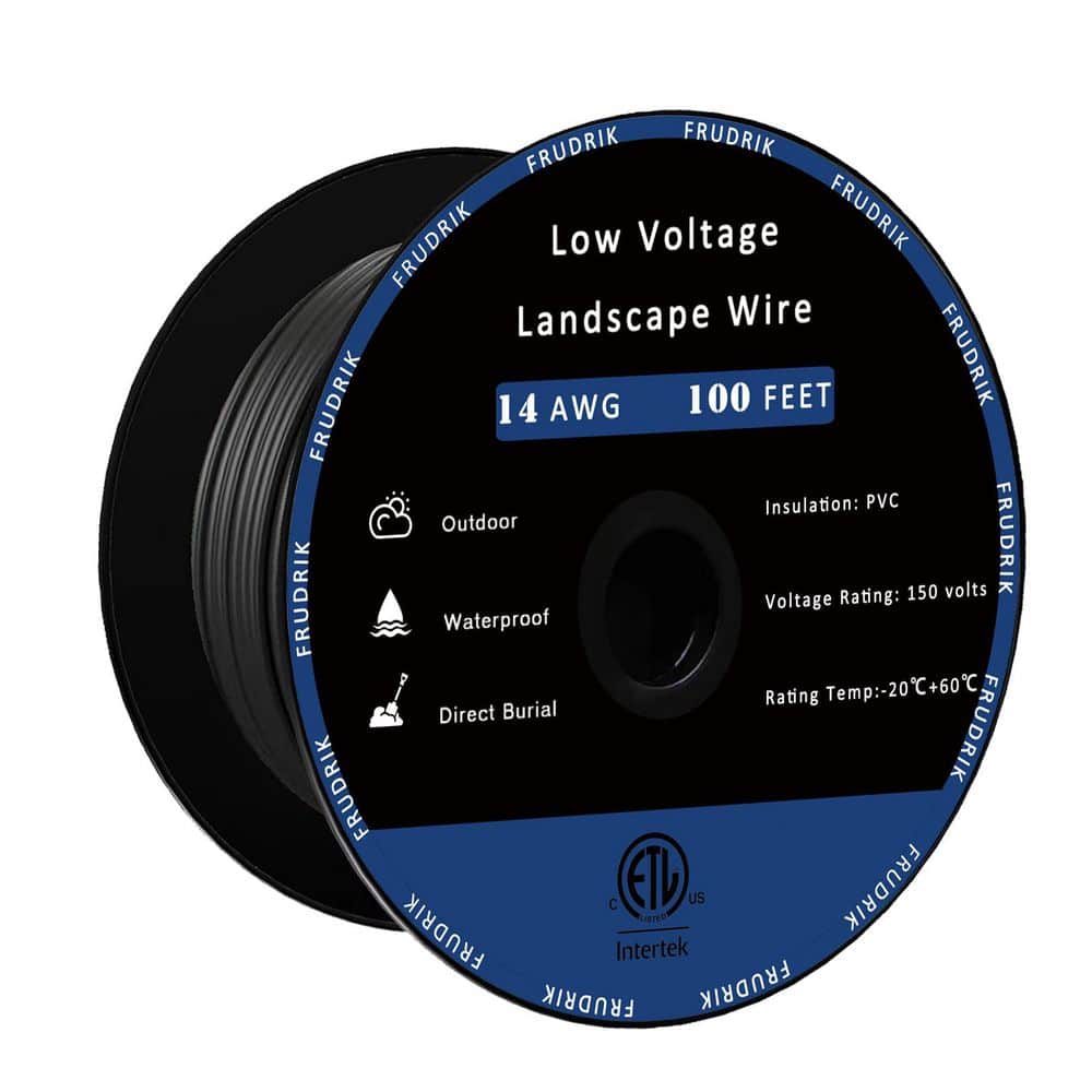 Vrbgify Low Voltage Sprinkler Wire Wire-14/2 Black 100 ft. Direct ...