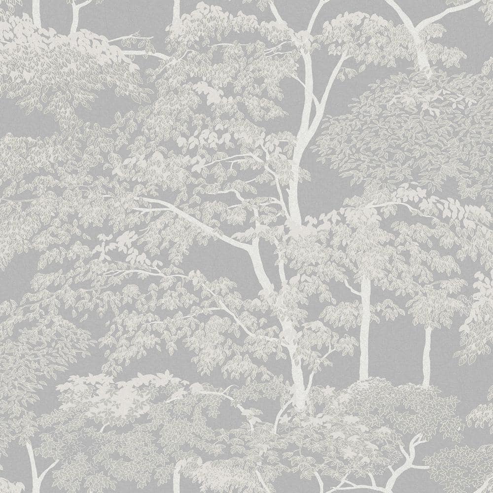 Graham & Brown Idyll Tree Grey Wallpaper 119678 - The Home Depot