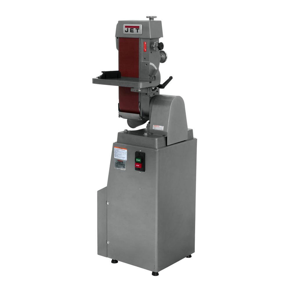 Jet 1.5 HP 6 in. x 48 in. Industrial Horizontal/Vertical Belt Finishing ...