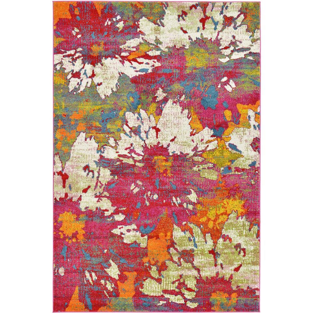 Unique Loom Lyon Amelie Multi 6' 0 x 9' 0 Area Rug 3127410 - The Home Depot