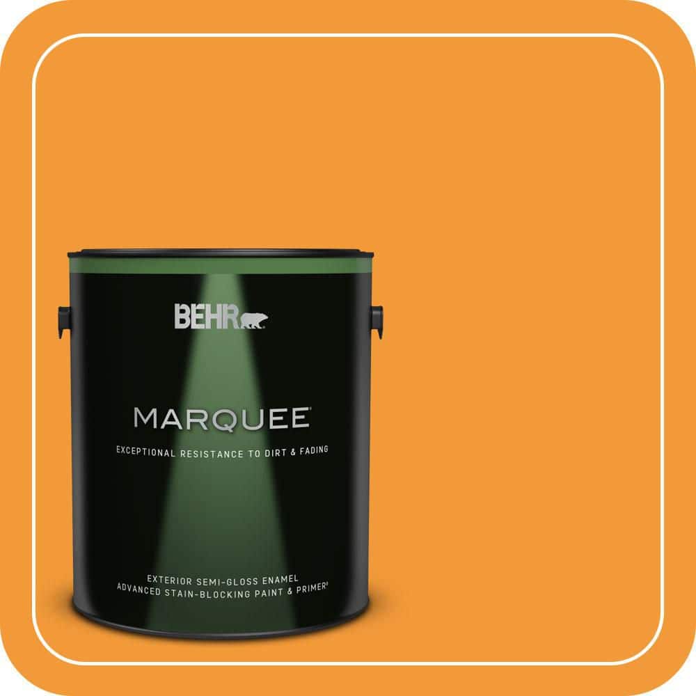 BEHR MARQUEE 1 gal. #280B-6 Amber Glow Semi-Gloss Enamel Exterior Paint ...