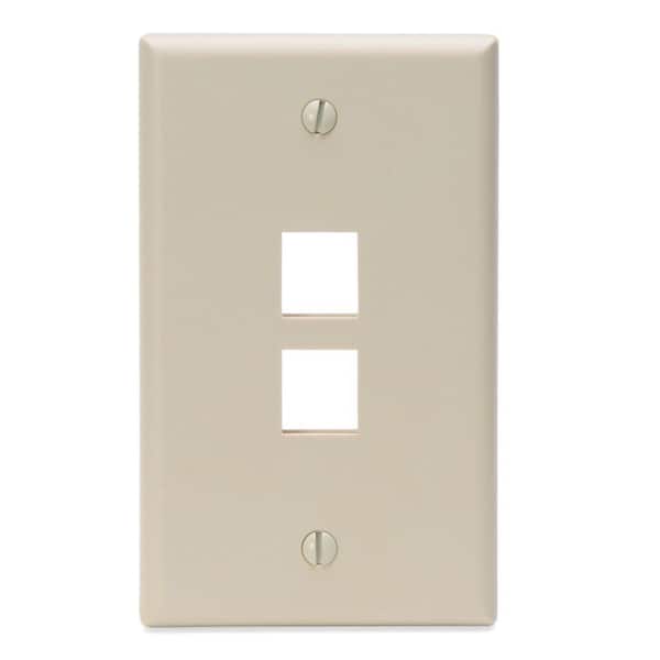 Leviton White 1-Gang Data Jack Wall Plate (1-Pack) R17-41091-2I1 - The ...