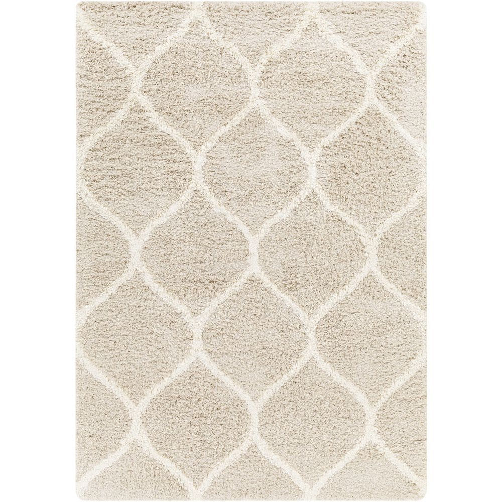 Livabliss Urban Shag Tan Modern 5 ft. x 7 ft. Indoor Area Rug USG2320 ...