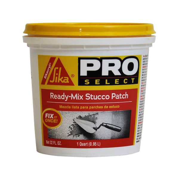 Sika 1 Qt. Ready-Mix Stucco Patch and Repair, Textured Stucco Patch ...