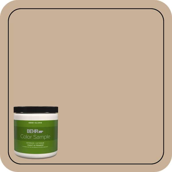 BEHR PREMIUM PLUS 8 oz. #MQ2-46 Basswood Semi-Gloss Interior/Exterior ...