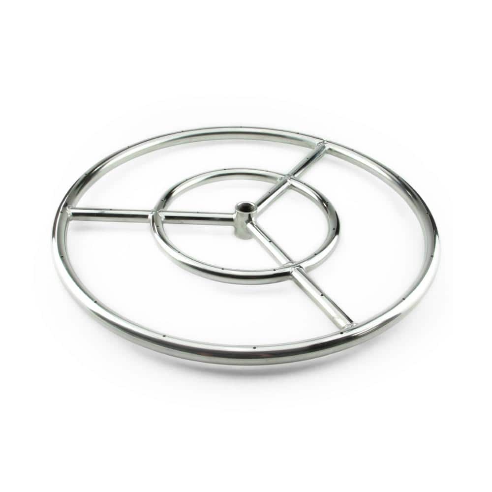 Fire Pit Essentials 12 in. Stainless Steel Fire Ring Burner SS12 - The ...