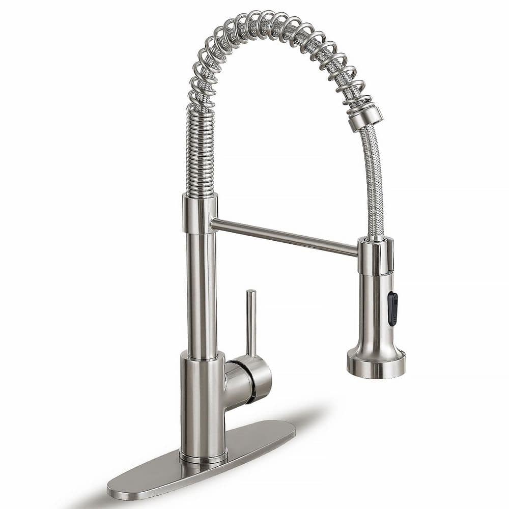 MTTCLE Single Handlem Deck Mount Standard Kitchen Faucet Stainless ...