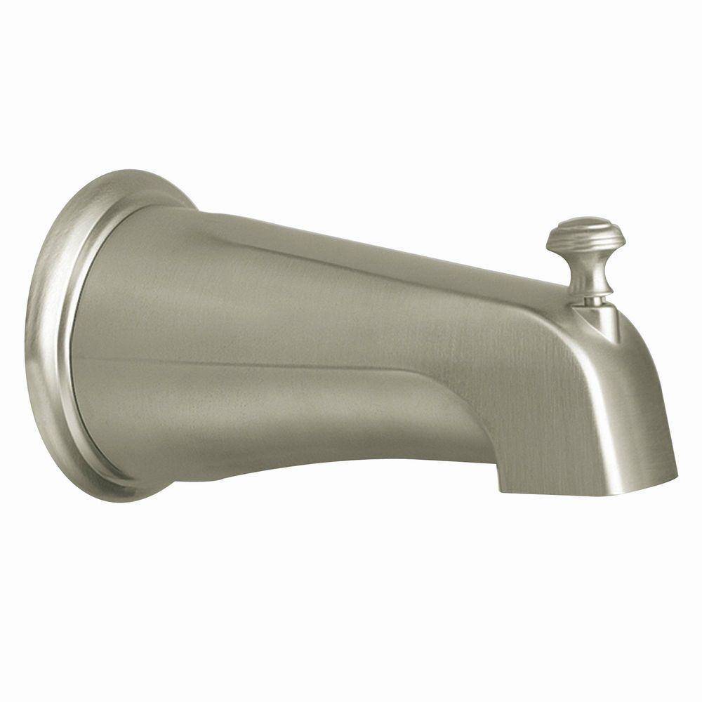 MOEN Monticello Diverter Tub Spout with Slip Fit Connection in Brushed ...