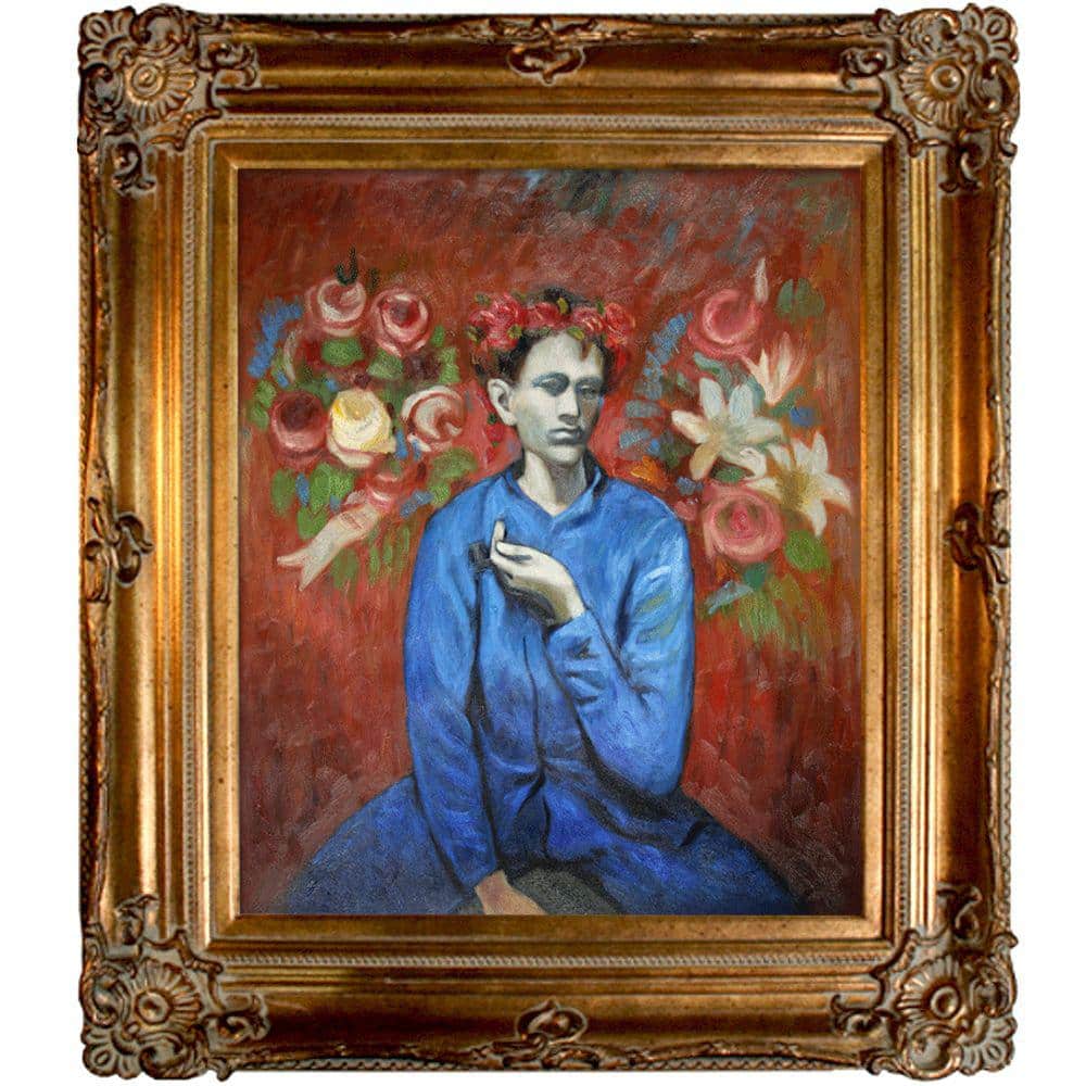 LA PASTICHE Boy with Pipe by Pablo Picasso Renaissance Bronze Framed ...