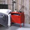 Gemma Nightstand with USB Port in Red CEB400NSE - The Home Depot