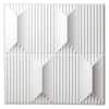 Art3dwallpanels White 19.7 in. x 19.7 in. PVC 3D Wall Panel Interior ...