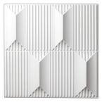 Art3dwallpanels White 19.7 in. x 19.7 in. PVC 3D Wall Panel Interior ...