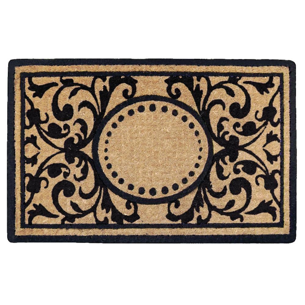 Nedia Home Heritage 18 in. x 30 in. Heavy Duty Coir Plain Door Mat ...
