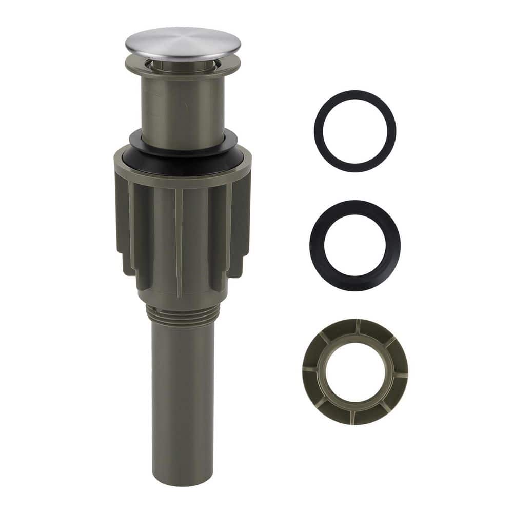 VEVETTA Pop Up Drain without Overflow for Bathroom Faucet in Brushed ...