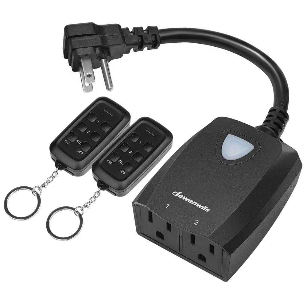 DEWENWILS Outdoor Wireless Remote Control Outlet, 2 Independent Control ...