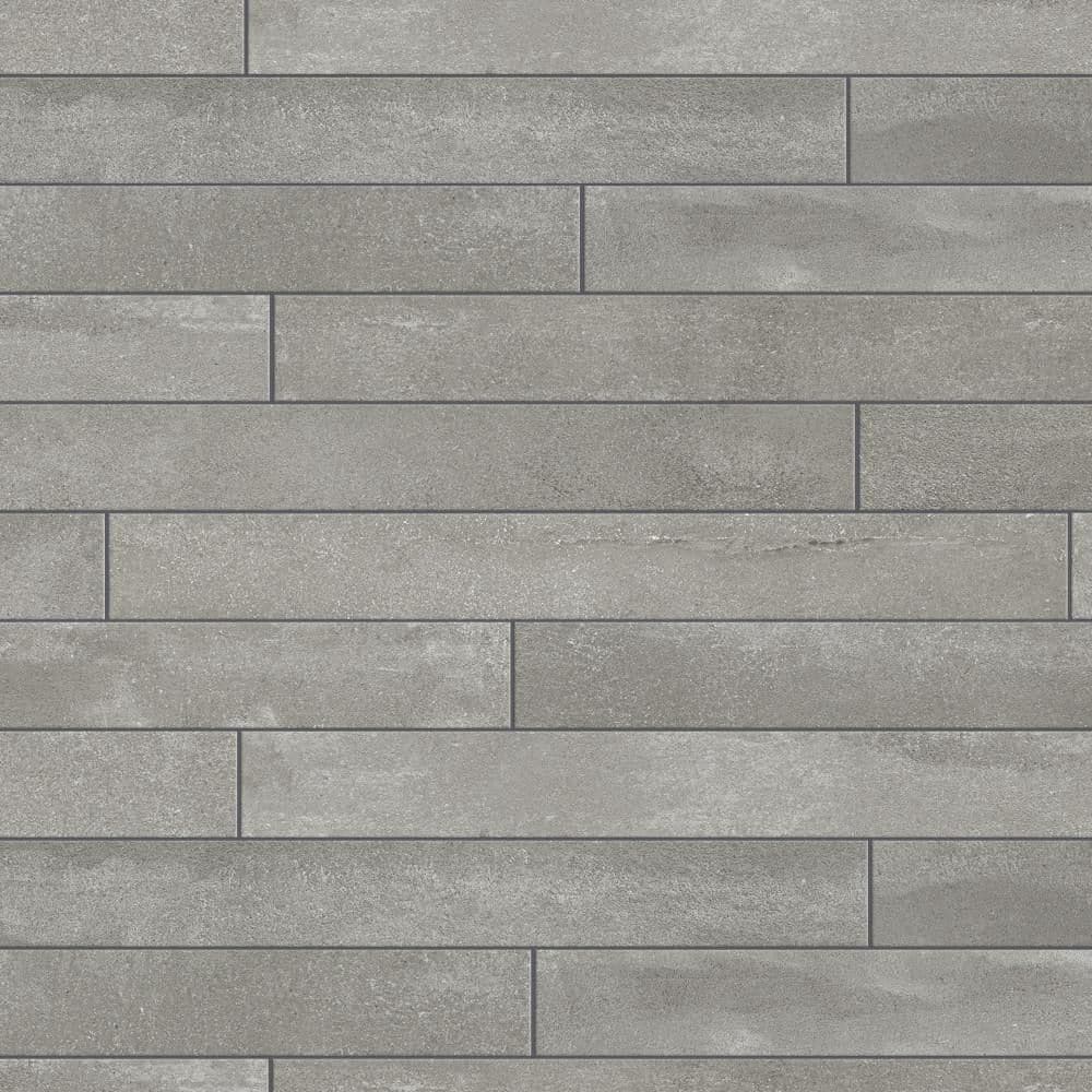 Merola Tile Tucson Dark Grey 2 in. x 18 in. Porcelain Floor and Wall ...