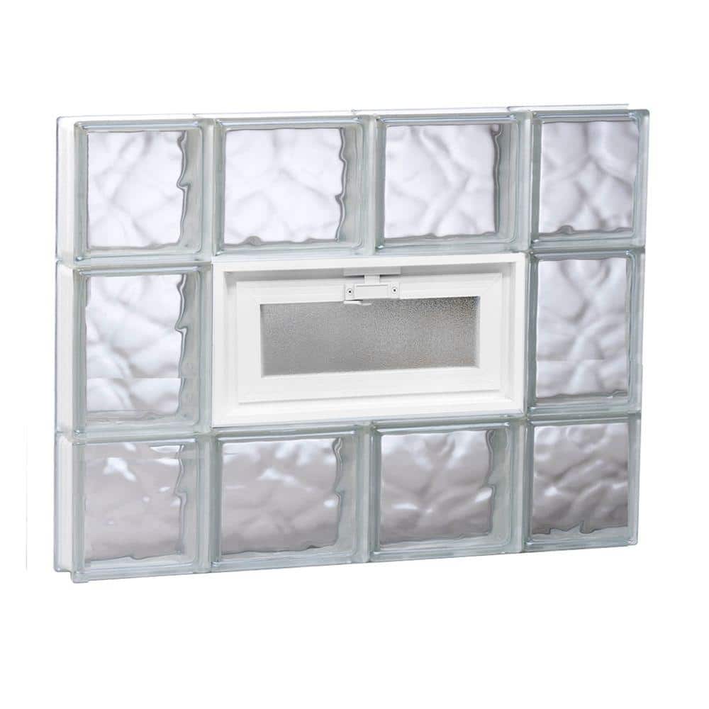 Clearly Secure 27 in. x 19.25 in. x 3.125 in. Frameless Wave Pattern ...