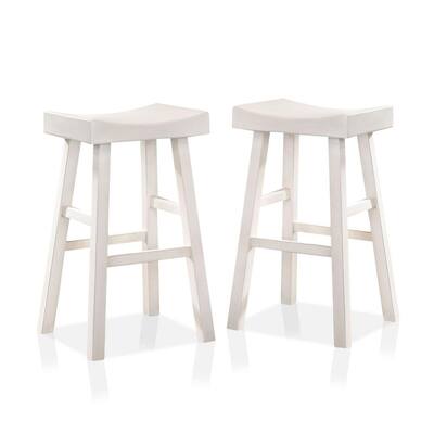 Furniture of America Renata Dark Cherry 24 in. H Rubber Wood Bar Stool ...