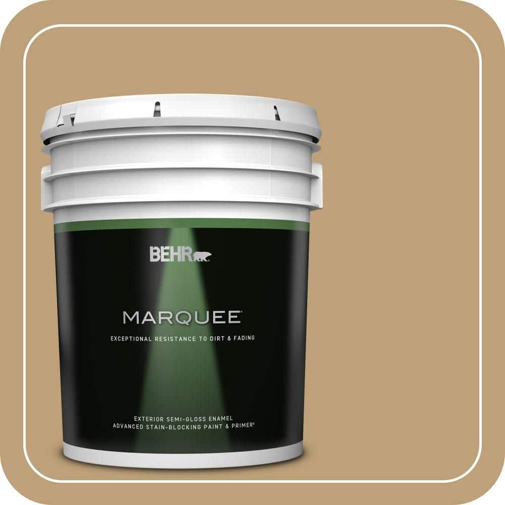 BEHR MARQUEE 5 gal. #PMD-50 Winter Wheat Semi-Gloss Enamel Exterior ...