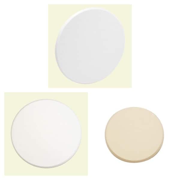 Prime-Line 5 in. White & 3 1/4 in. Ivory Rigid Vinyl Self Adhesive Wall ...