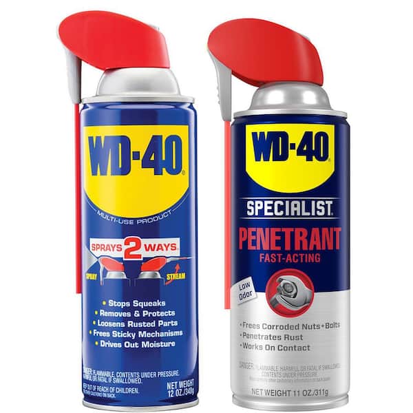 WD-40 SPECIALIST 12 oz. Classic Formula and 11 oz. Specialist Penetrant ...