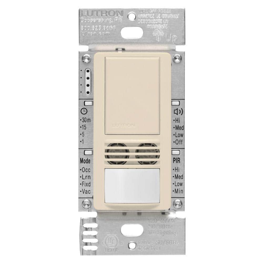 Lutron Maestro Dual-Tech Motion Sensor Switch, 6-Amp/Single-Pole, Light ...