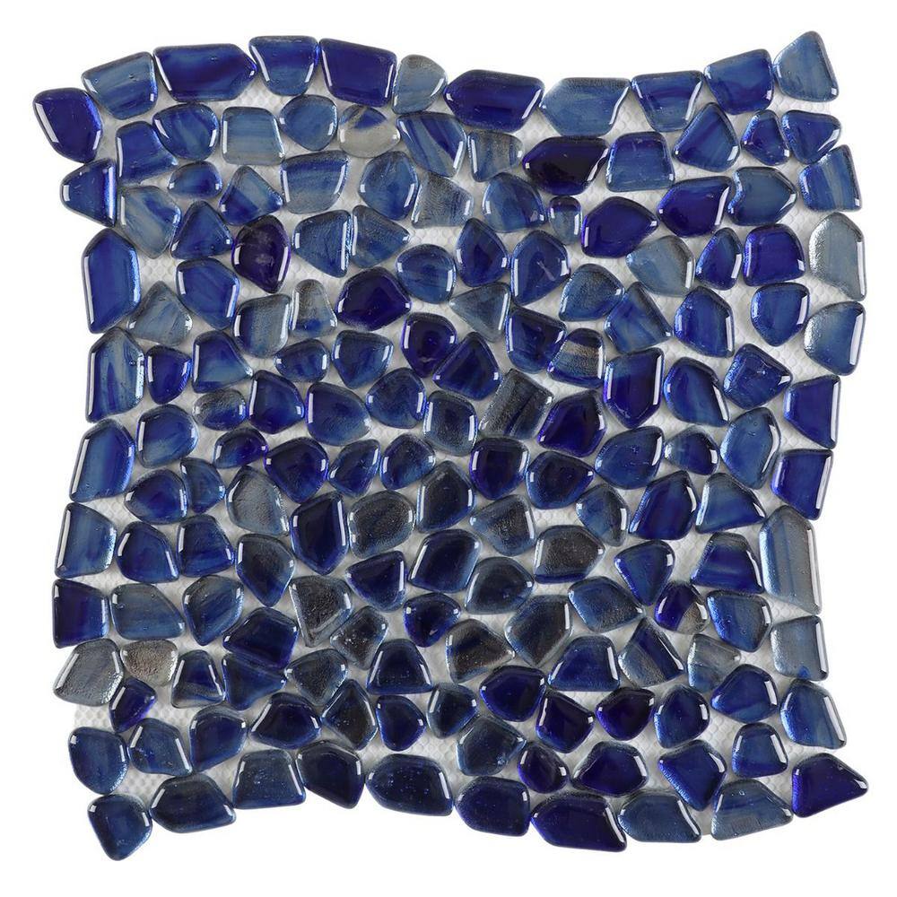 Ivy Hill Tile Fargin Pebble Dusk Blue 4.32 in. x 0.24 in. Polished ...