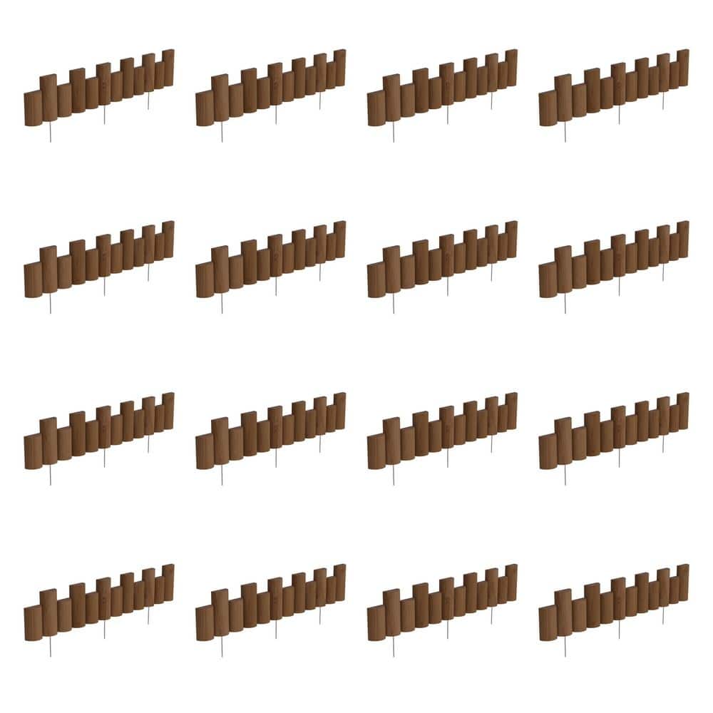 Vigoro 3 ft. Wooden Half-Log Landscape Edging (16-Pack) RC33B-16PK ...