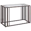 Coaster Adri 47.25 in. Clear and Black Nickel Rectangle Glass Top ...