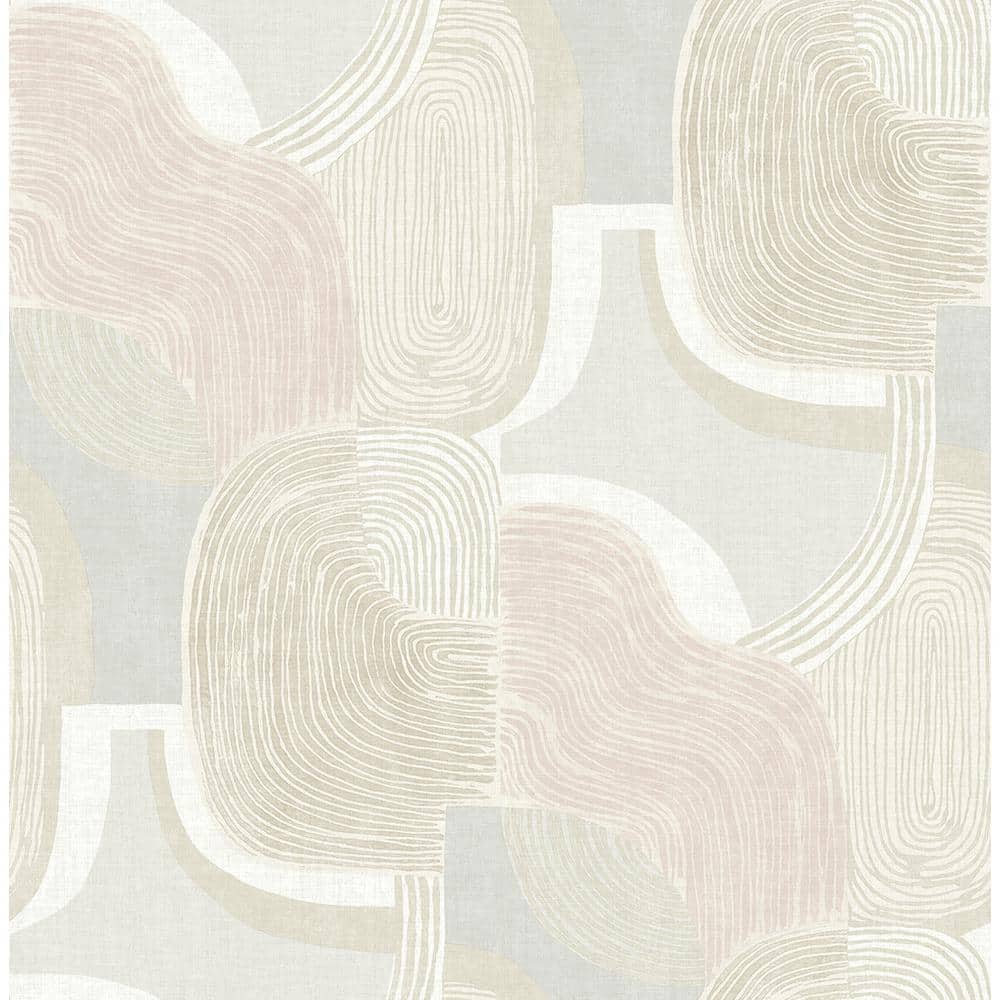 A-Street Prints Hollace Mauve Geometric Metallic Non-pasted Paper ...