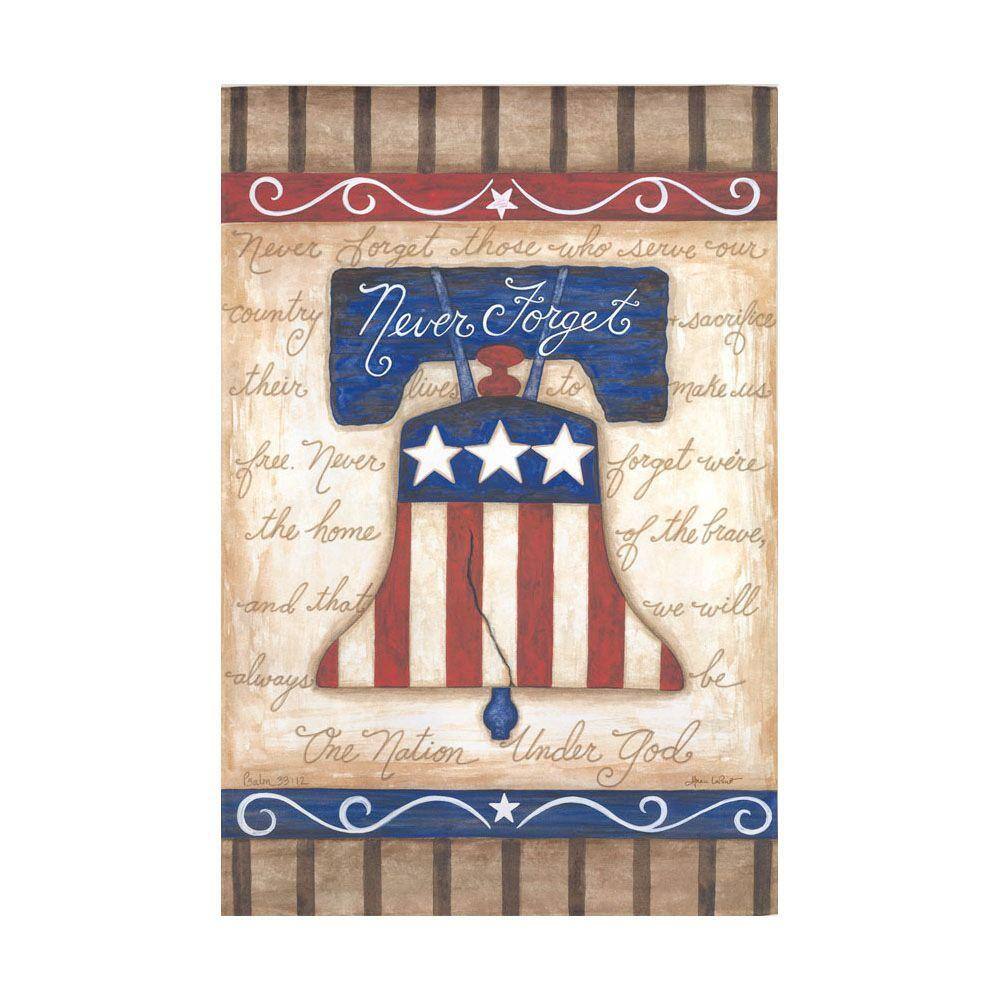 Evergreen Enterprises 1 ft. x 1-1/2 ft. Liberty Bell 2-sided Garden ...