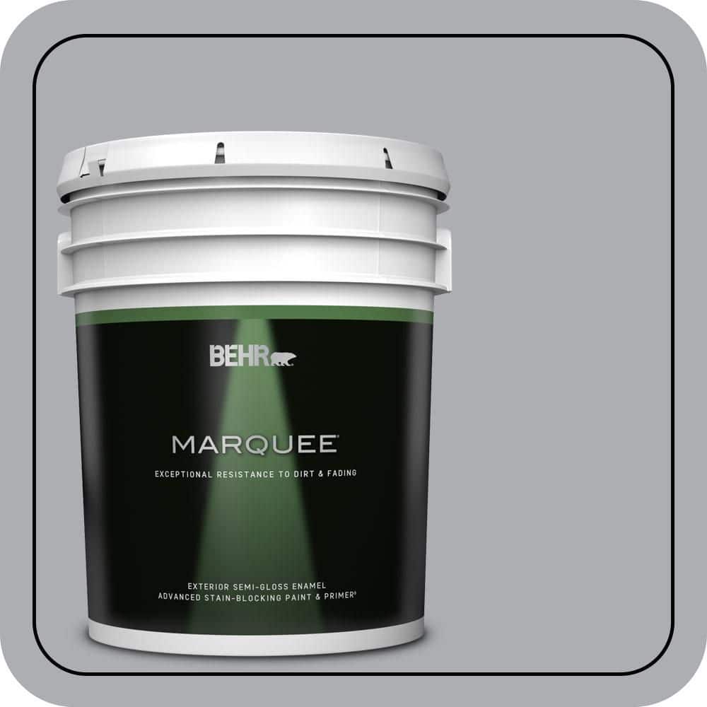 BEHR MARQUEE 5 gal. #760E-3 Gray Timber Wolf Semi-Gloss Enamel Exterior ...