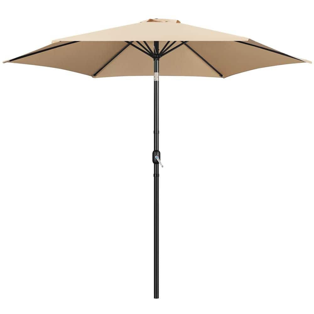 Yaheetech 10 ft. Metal Tilt Patio Umbrella in Tan DYsg4x0001 - The Home ...