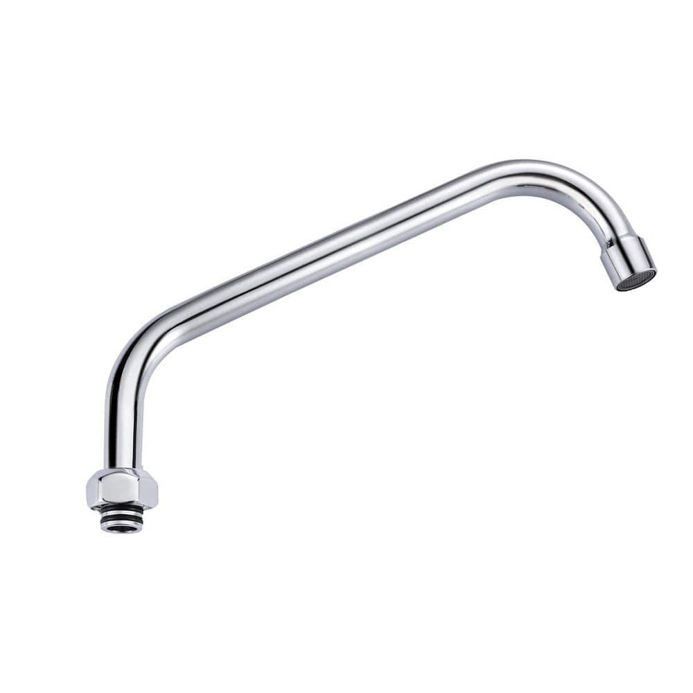 WOWOW 10 in. Commercial Faucet Swivel Spout Replacement in Polished Chrome with G3/4 Internal ...