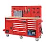 Frontier Heavy-Duty 62 in. W x 22 in. D 10-Drawer Red Tool Chest Mobile ...