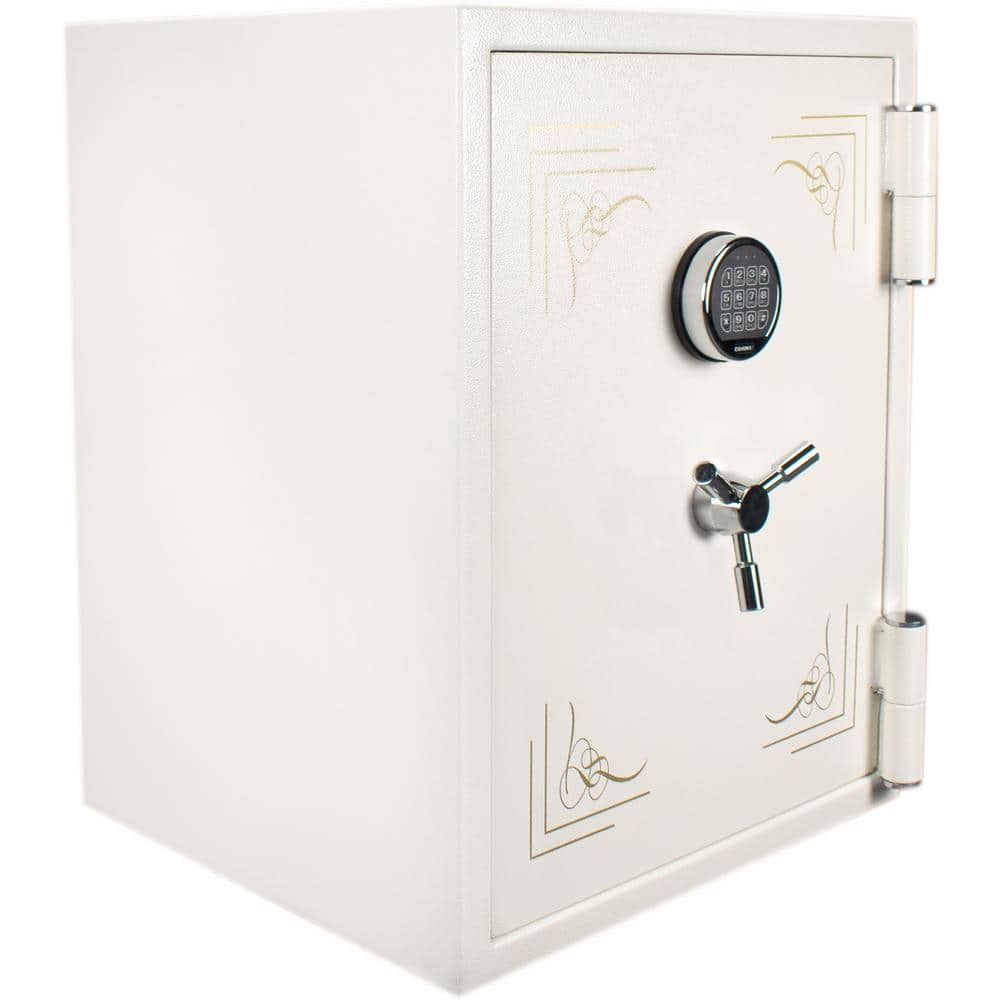 BARSKA Keypad Fireproof Jewelry Safe, White AX13614 - The Home Depot