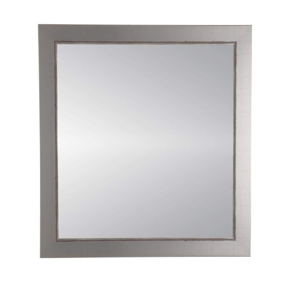 BrandtWorks 25 in. W x 27 in. H Rectangle Framed Silver Wall Mirror ...