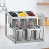VEVOR Expandable Spice Rack 13.8 in. - 23.6 in. Adjustable 2-Tier ...