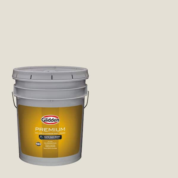 Glidden Premium 5 gal. PPG1022-1 Hourglass Flat Exterior Latex Paint ...
