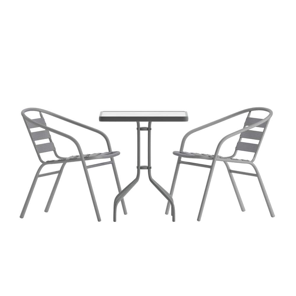 Carnegy Avenue 3-Piece Square Outdoor Dining Set CGA-TLH-526006-SI-HD ...