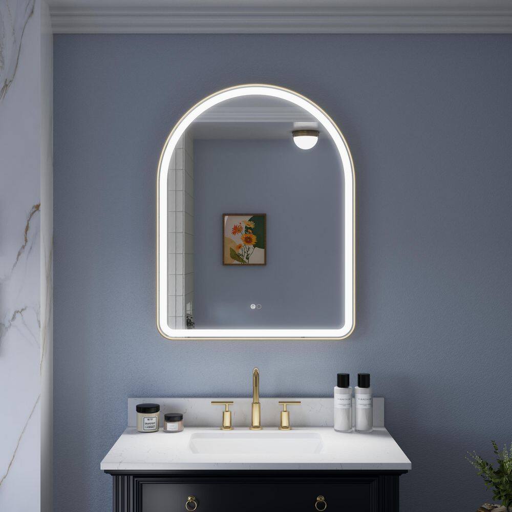 Reviews for Eoviamne 28 in. W x 36 in. H Arched Framed LED Dimmable ...