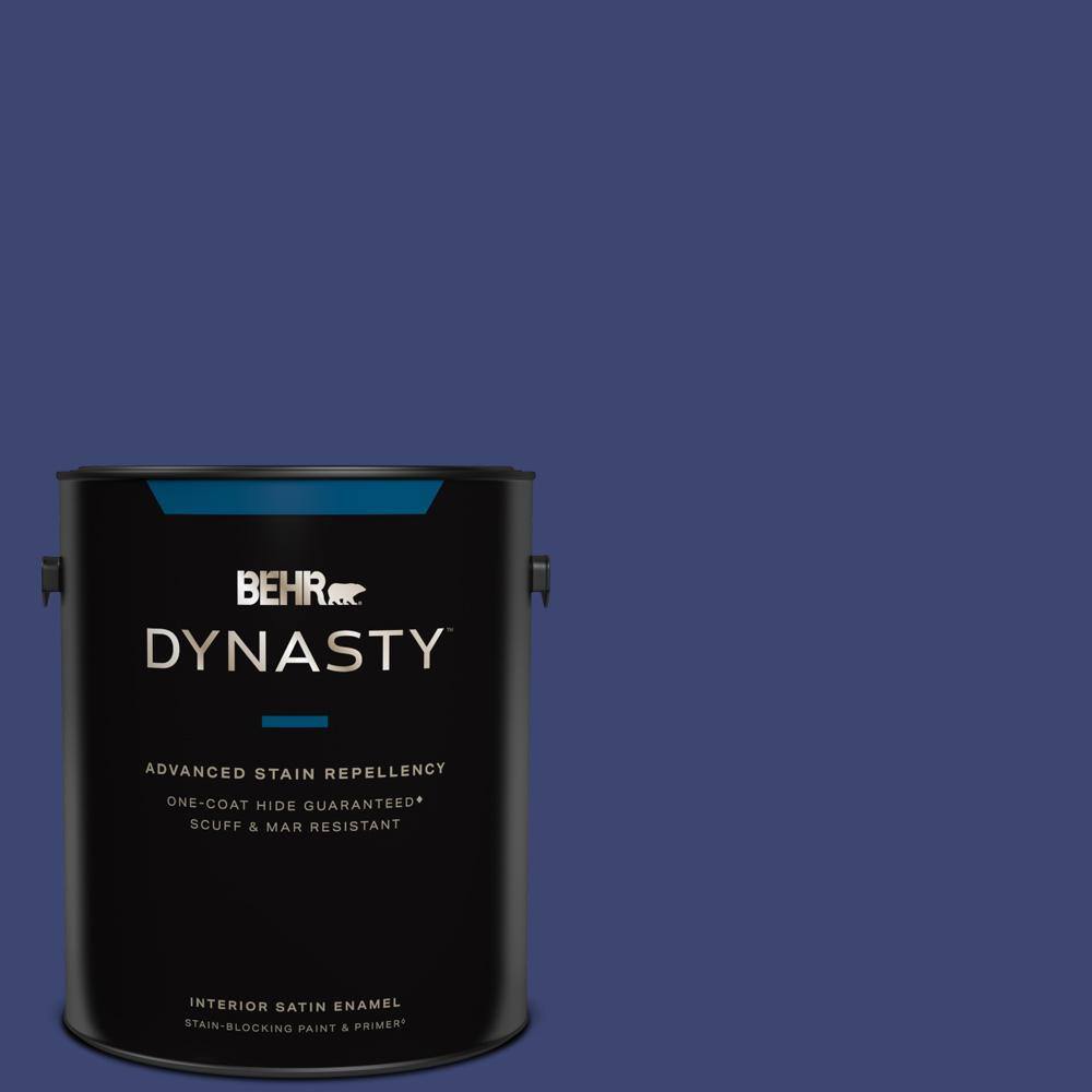 BEHR DYNASTY 1 gal. #T18-18 Constellation Blue Satin Enamel Interior ...