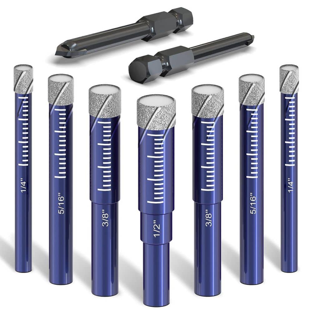 Laybus Diamond Drill Bit Set for Porcelain, Ceramic, Glass, Long ...