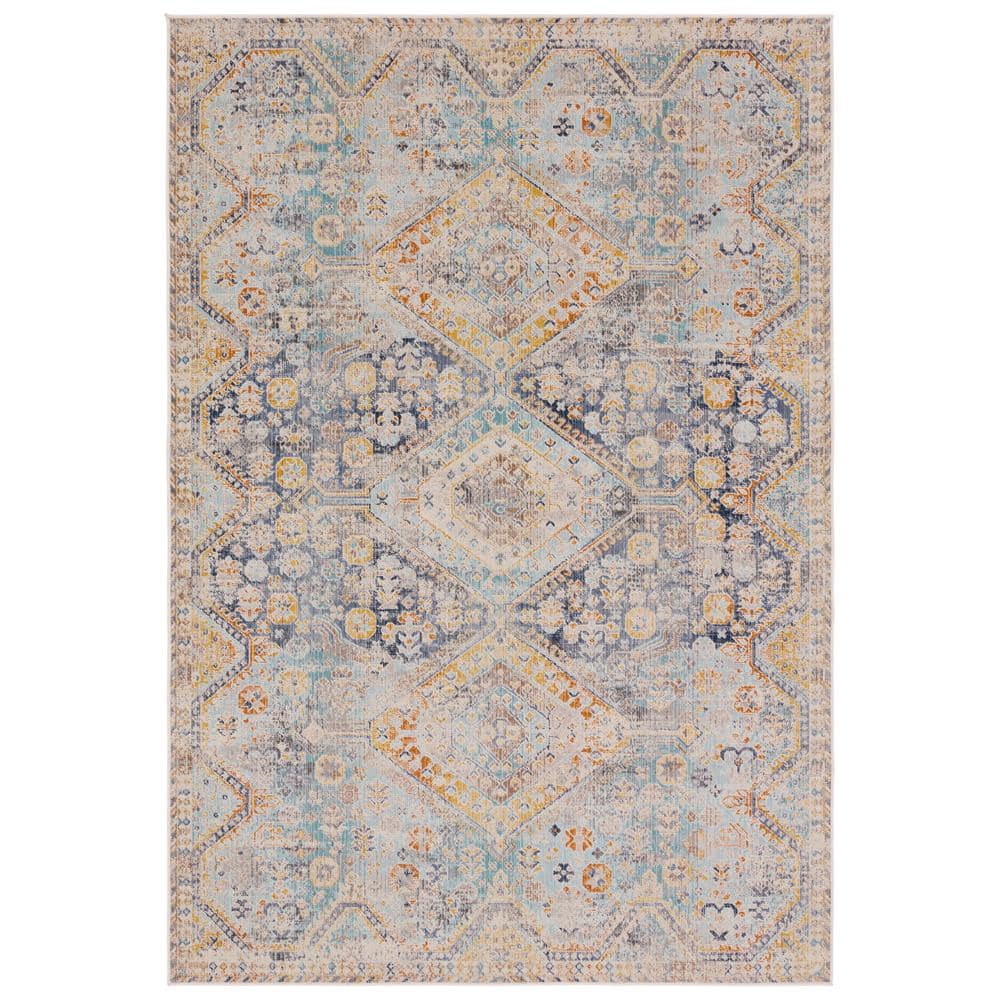 VIBE BY JAIPUR LIVING Marquess 4 ft. x 6 ft. Medallion Blue/Orange ...