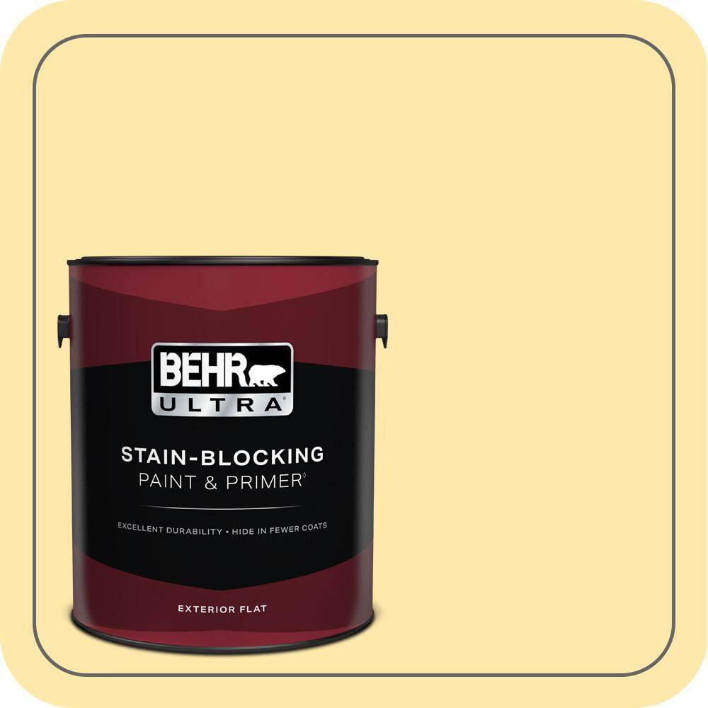 BEHR ULTRA 1 gal. #PPH-02 Corn Flat Exterior Paint & Primer 485001 ...