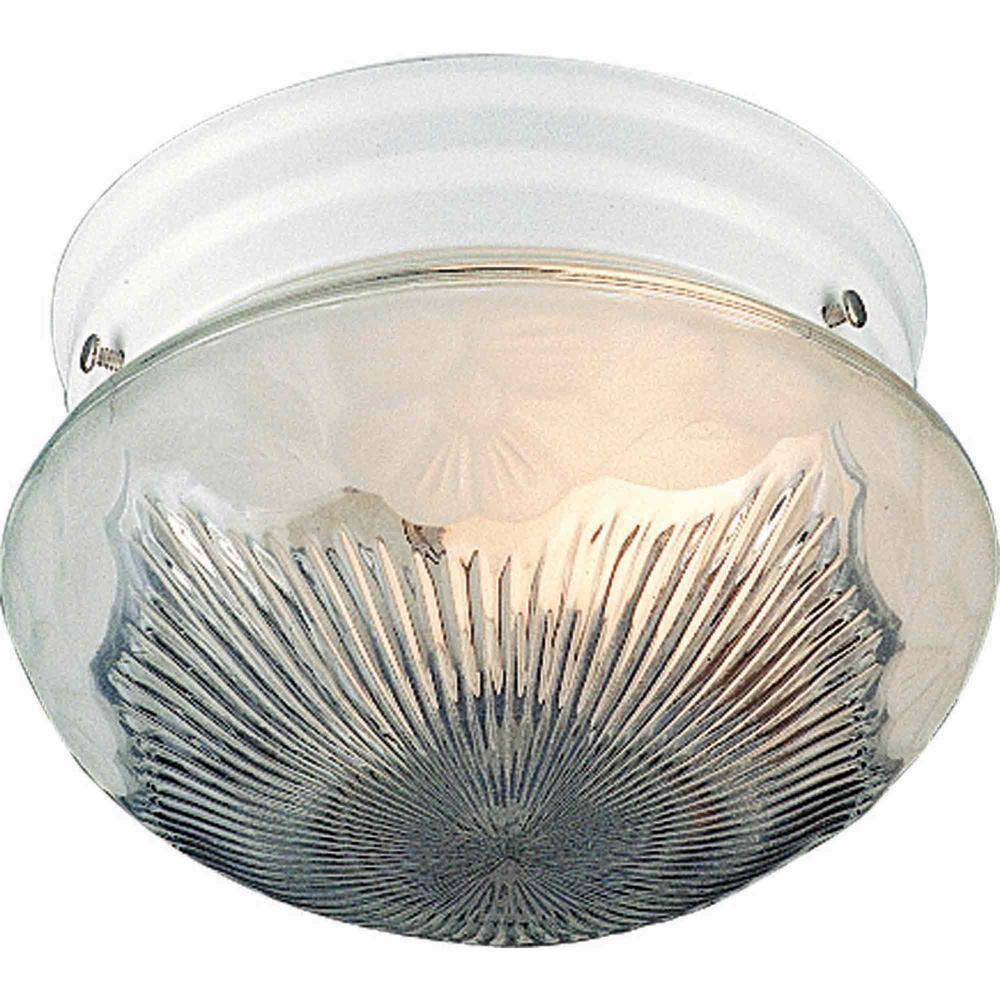 Volume Lighting 1-Light White Flush Mount V7076-6 - The Home Depot