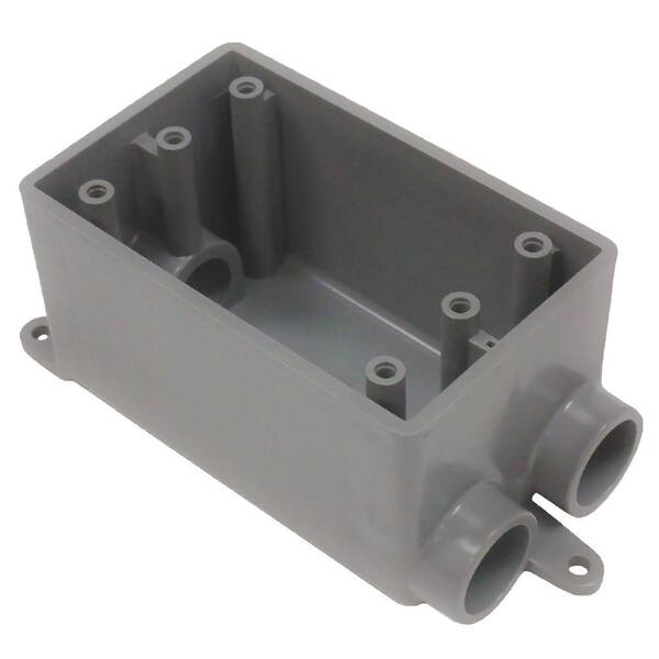 Commercial Electric 3/4 in. 1-Gang 18 cu. in. FSC Box - Grey FSC1075-CE ...