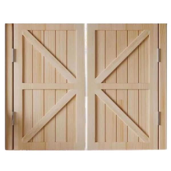 Helhom 31.5 in. x 35.4 in. Swinging Doors, Interior Solid Wood Saloon ...