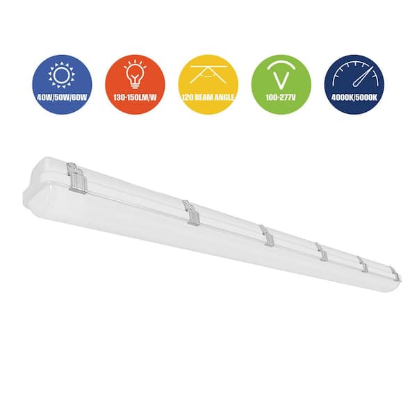 Westinghouse 4 ft. 60 W Integrated LED Vapor Tight Adjustable Lumens ...