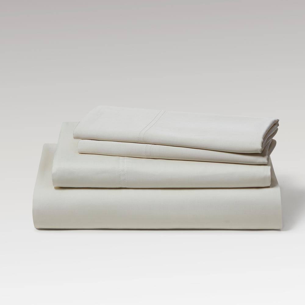 Kathy Ireland Solid 300TC 4-Piece Ivory Bamboo Full Sheet Set 1275FLIV ...